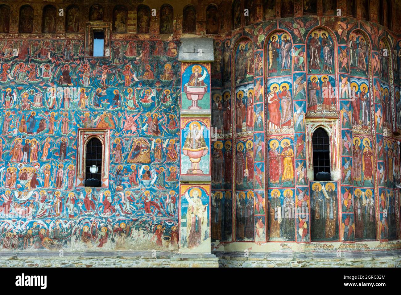 Romania, Bucovina, Vatra Moldovitei, Moldovita monastery, Church of the ...