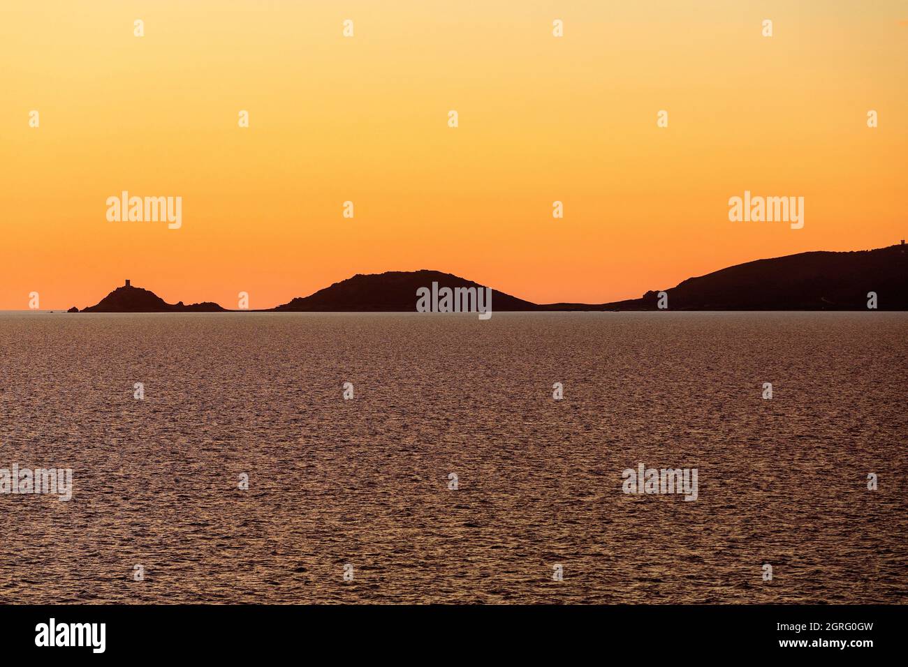France, Corse du Sud, Ajaccio harbor, Sanguinary Islands Stock Photo ...