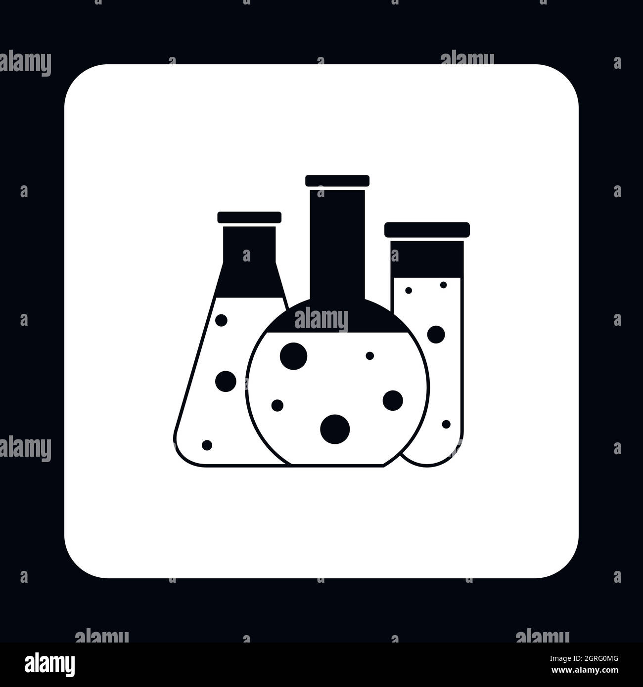 Chemical laboratory flasks icon, simple style Stock Vector Image & Art ...