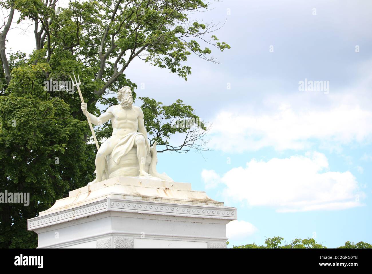 KOPENHAGEN, DENMARK - Jun 10, 2015: The Neptune Statue at Nordre ...