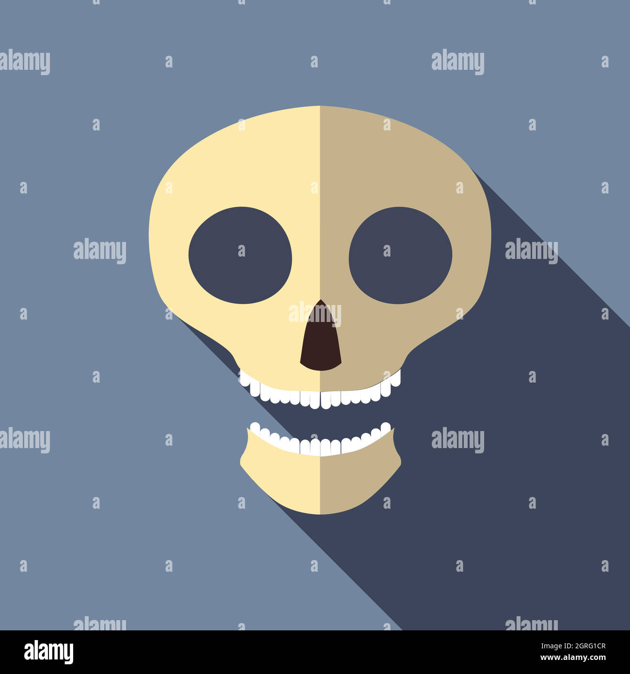 Scull icon, flat style Stock Vector Image & Art - Alamy