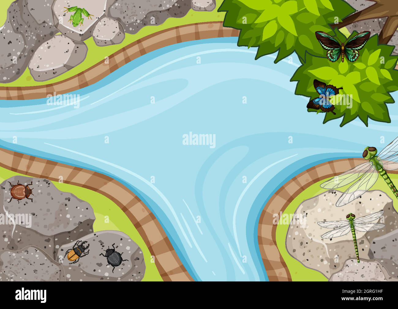 River top view Stock Vector Images - Alamy