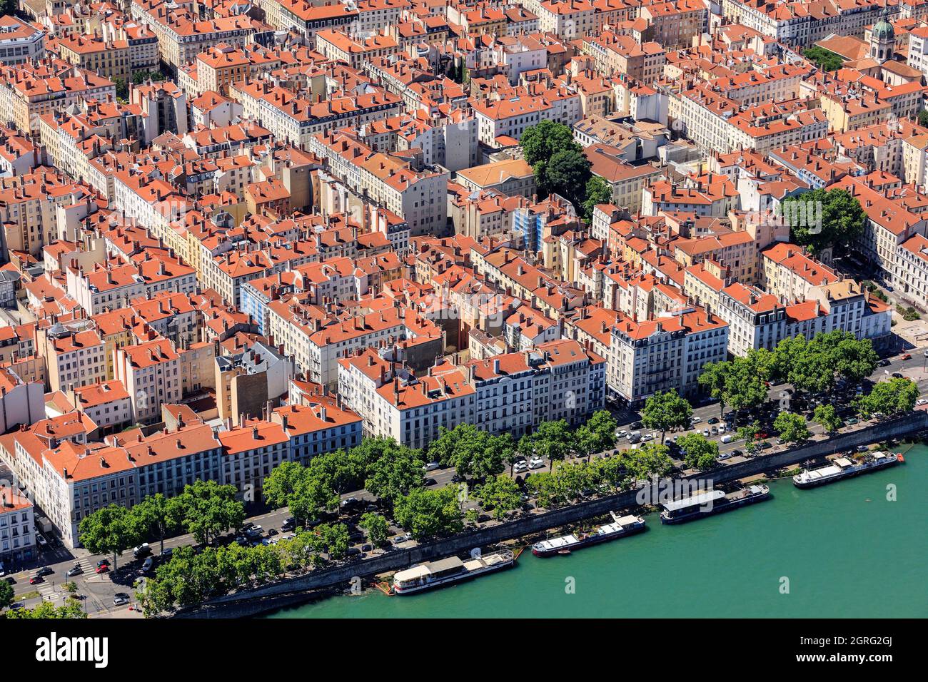 Rhone river aerial view france hi-res stock photography and images - Alamy