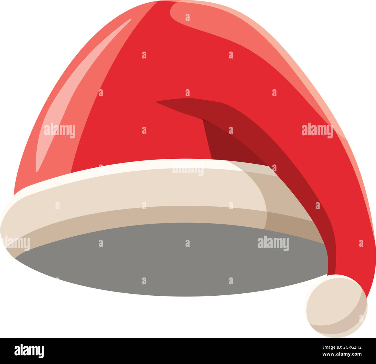 Red Santa Claus hat icon, cartoon style Stock Vector Image & Art - Alamy