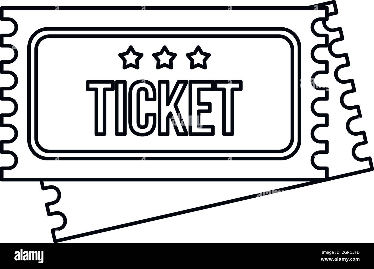 Prize ticket icon outline Stock Vector Images - Alamy