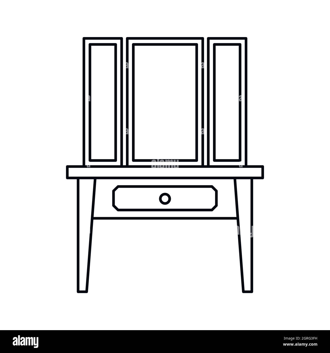 Dressing table mirror Stock Vector Images - Alamy