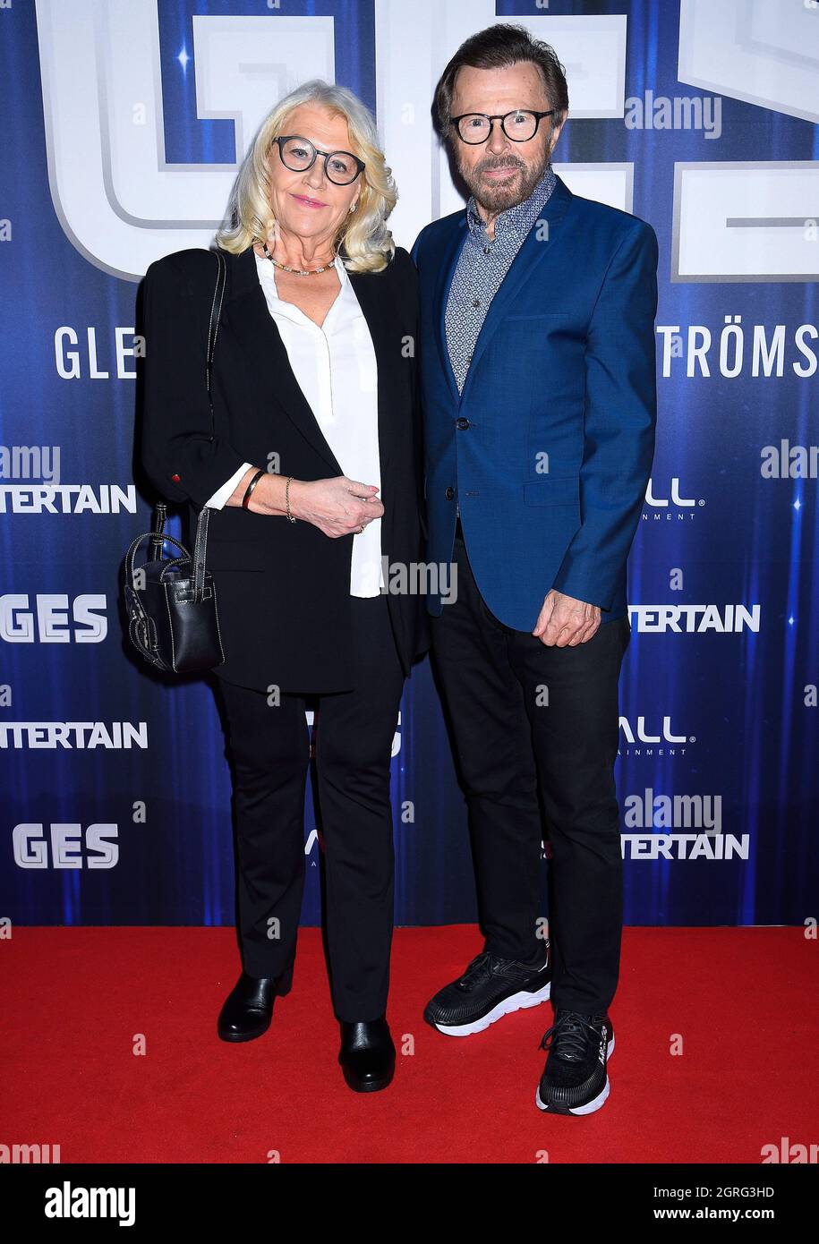 Lena and Bjorn Ulvaeus arrive at the GES show "at Cirkus in Stockholm ...