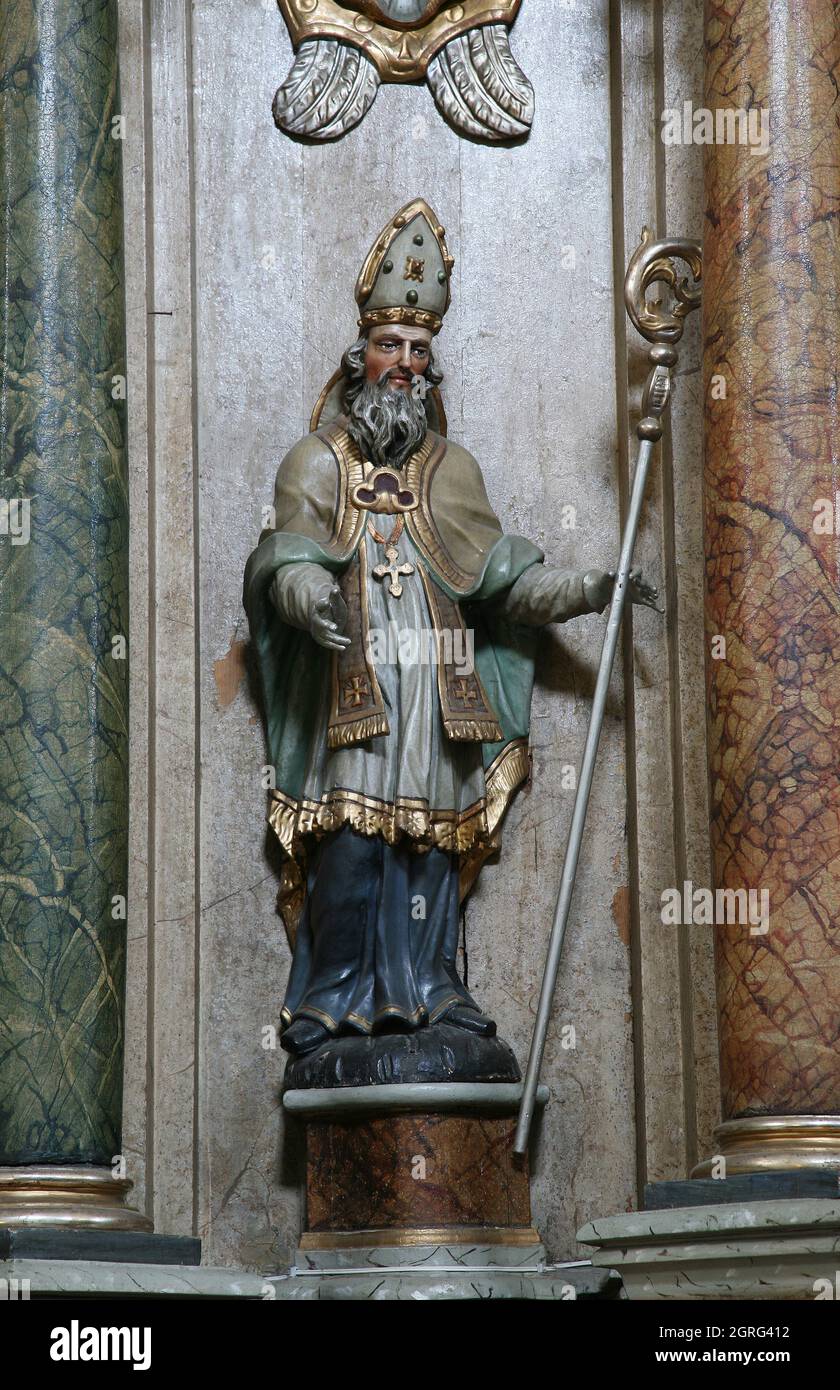 St. Valentine, statue on the altar of St. Anthony of Padua in the ...
