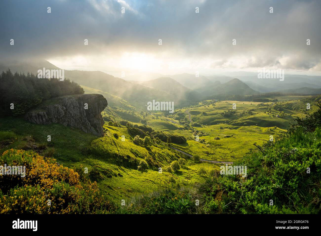 France, Ardeche, Parc Naturel des Monts d'Ardeche, Boree, Cirque des ...