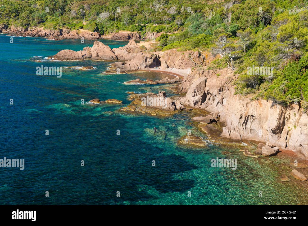 France, Var, Corniche de l'Esterel or corniche d'Or, Saint Raphael, Le ...