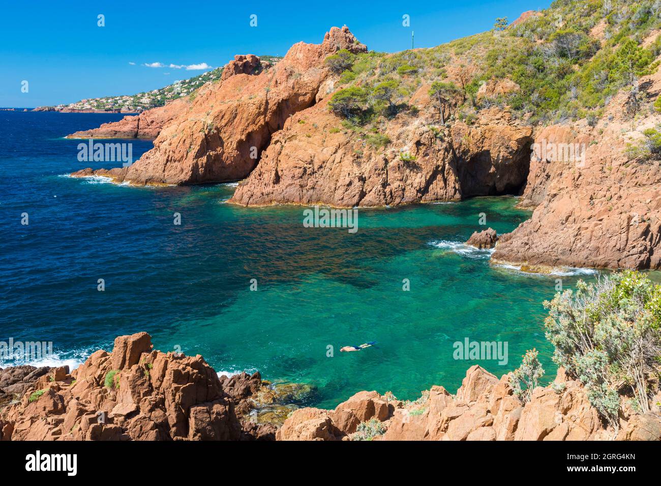 France, Var, Corniche de l'Esterel or corniche d'Or, Saint Raphael, Le ...