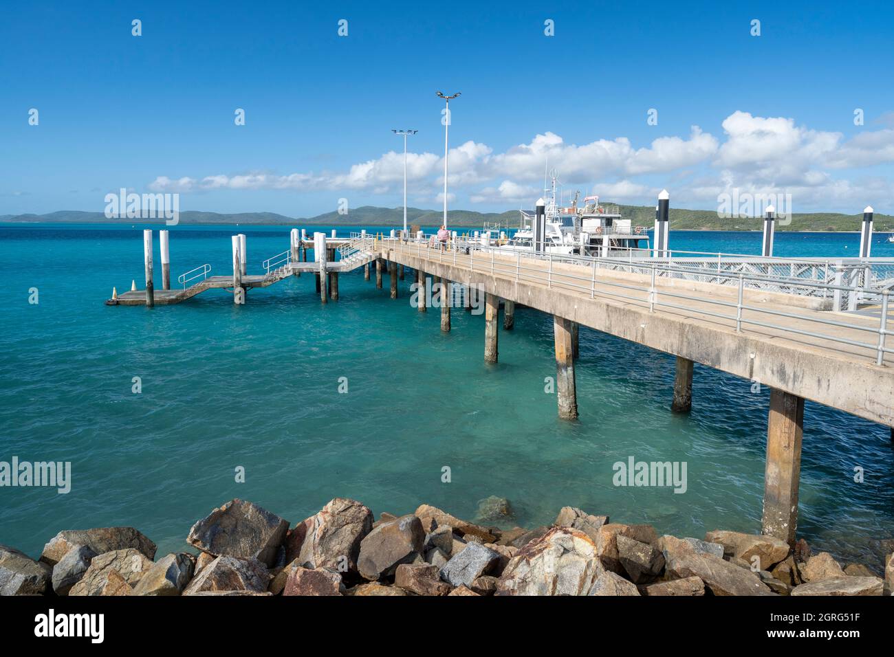 Main wharf at Thursday Island, Torres Straits, Far North Queensland ...