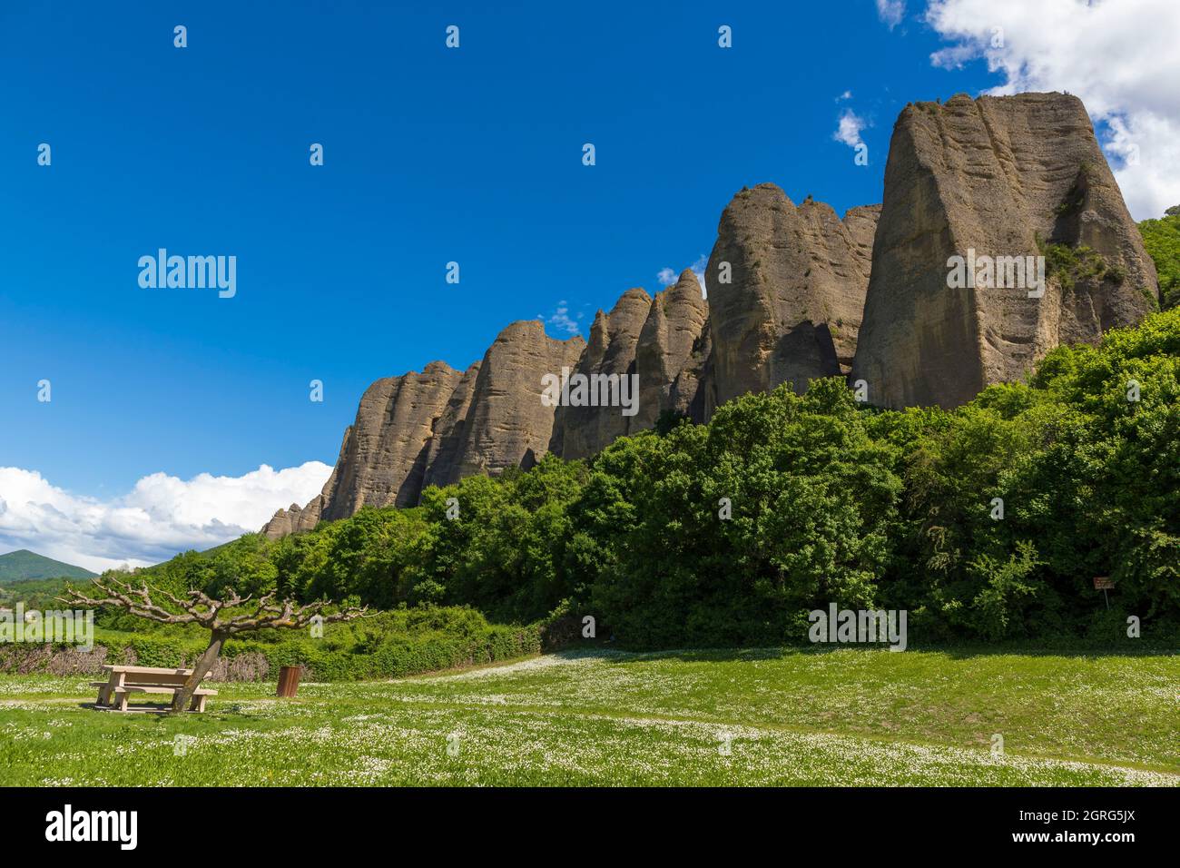 France, Alpes de Haute Provence, Les Mees, rocks of penitents Stock ...