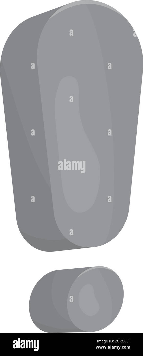 Exclamation mark icon, black monochrome style Stock Vector Image & Art ...