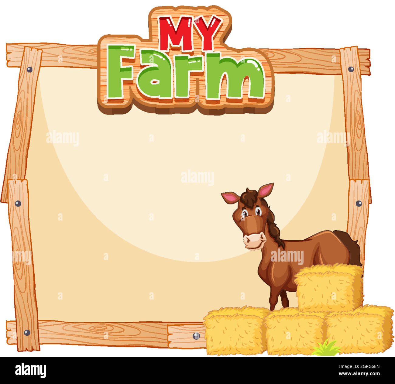 Vector design horse text Cut Out Stock Images & Pictures - Alamy