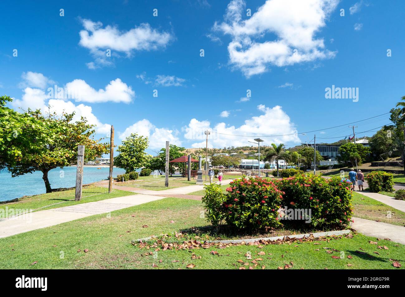 Footpath along promenade, Victoria Parade, Thursday Island, Torres ...