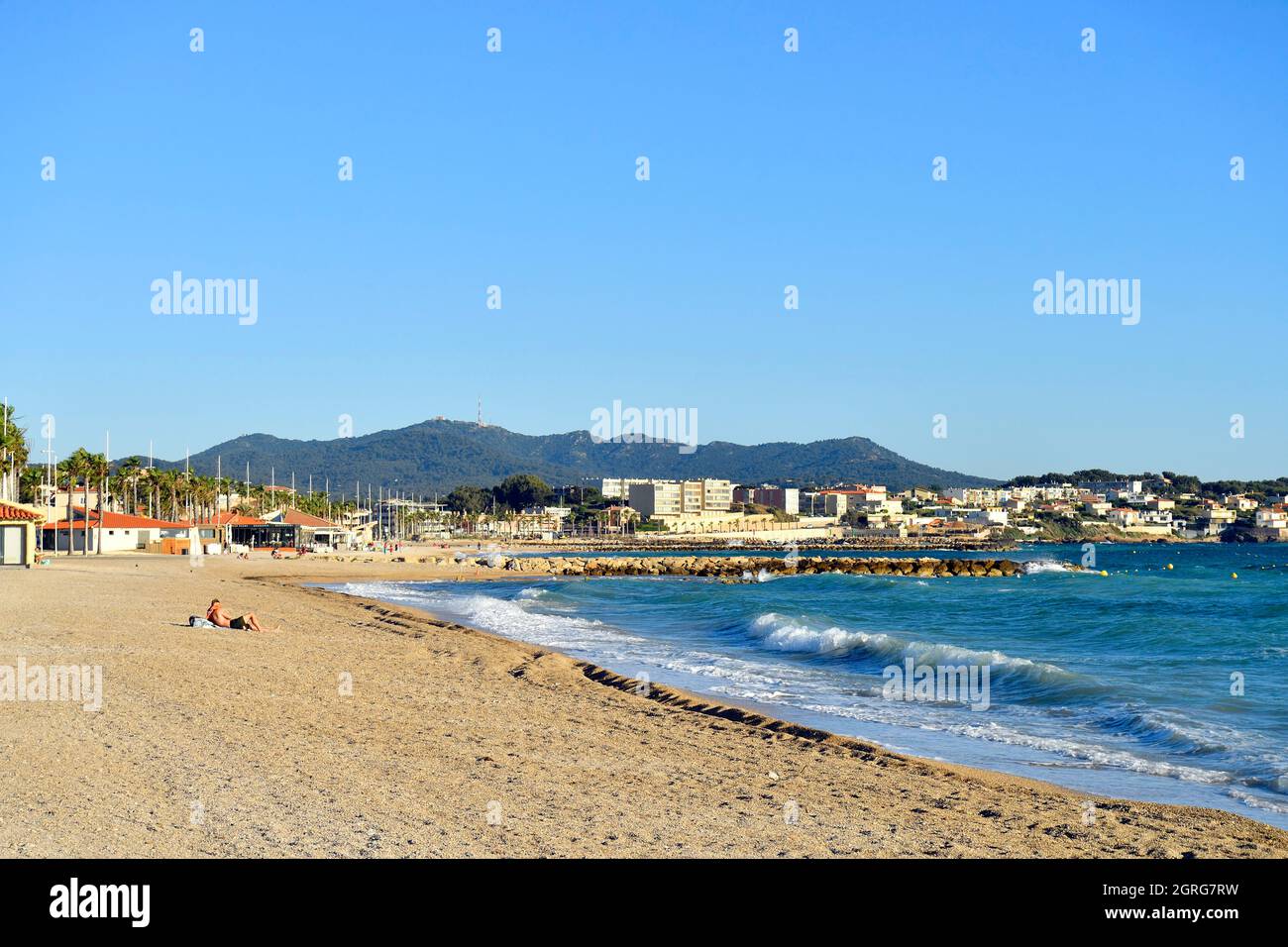 France, Var, Six Fours Les Plages, Coudouliere beach Stock Photo - Alamy