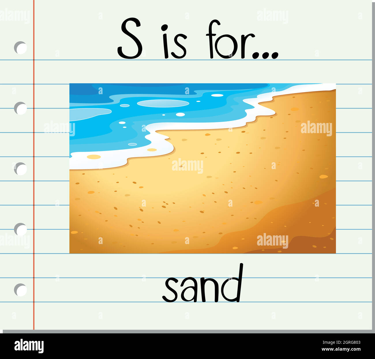 Flashcard letter S is for sand Stock Vector Image & Art - Alamy
