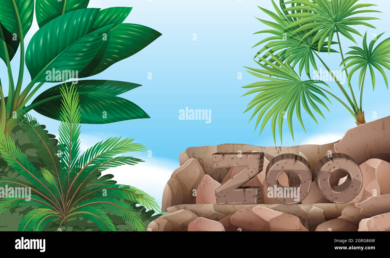 Zoo sign on the mountain Stock Vector Image & Art - Alamy