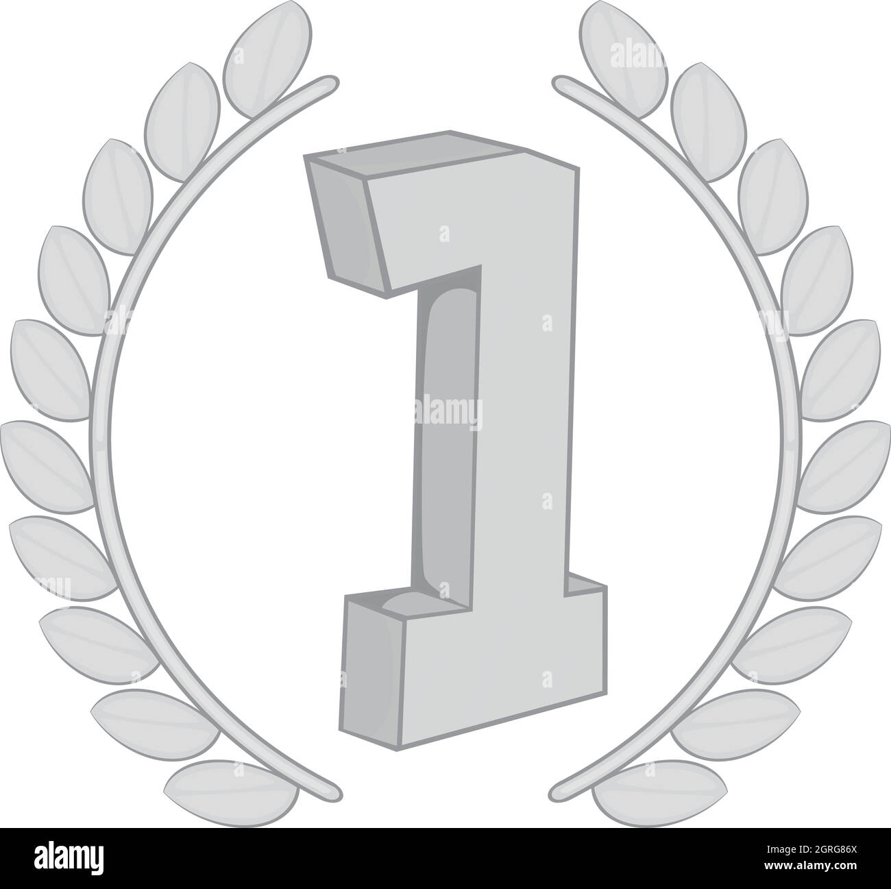 First number with laurel wreath icon Stock Vector Image & Art - Alamy
