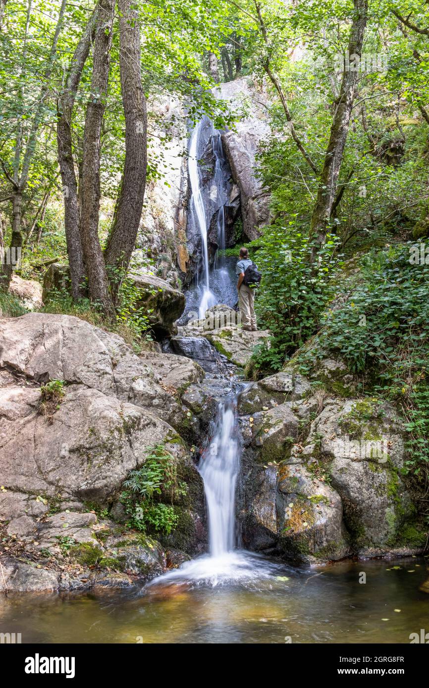 France, Haute Loire, Alleyras, waterfall, Allier valley Stock Photo - Alamy