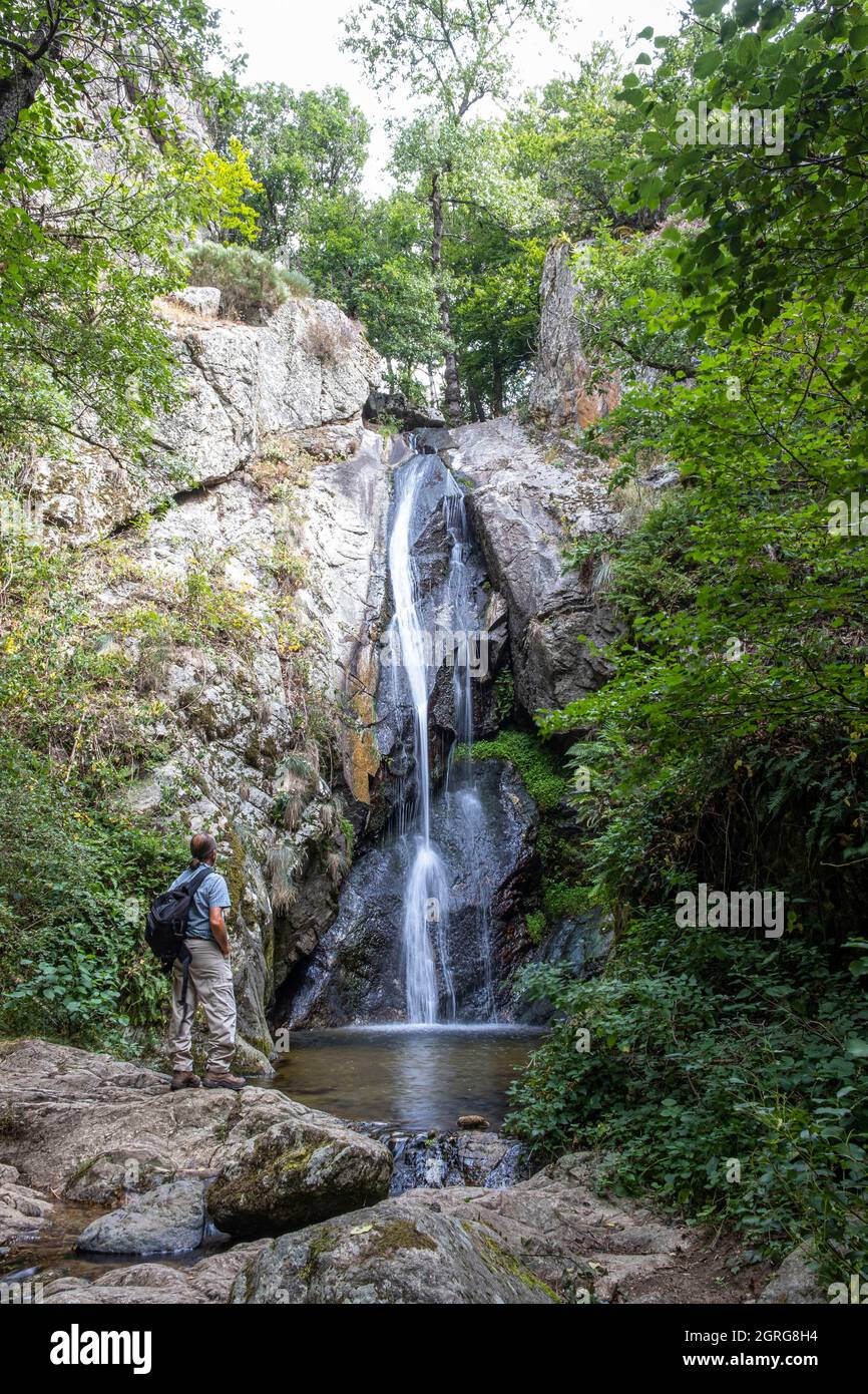 France, Haute Loire, Alleyras, waterfall, Allier valley Stock Photo - Alamy