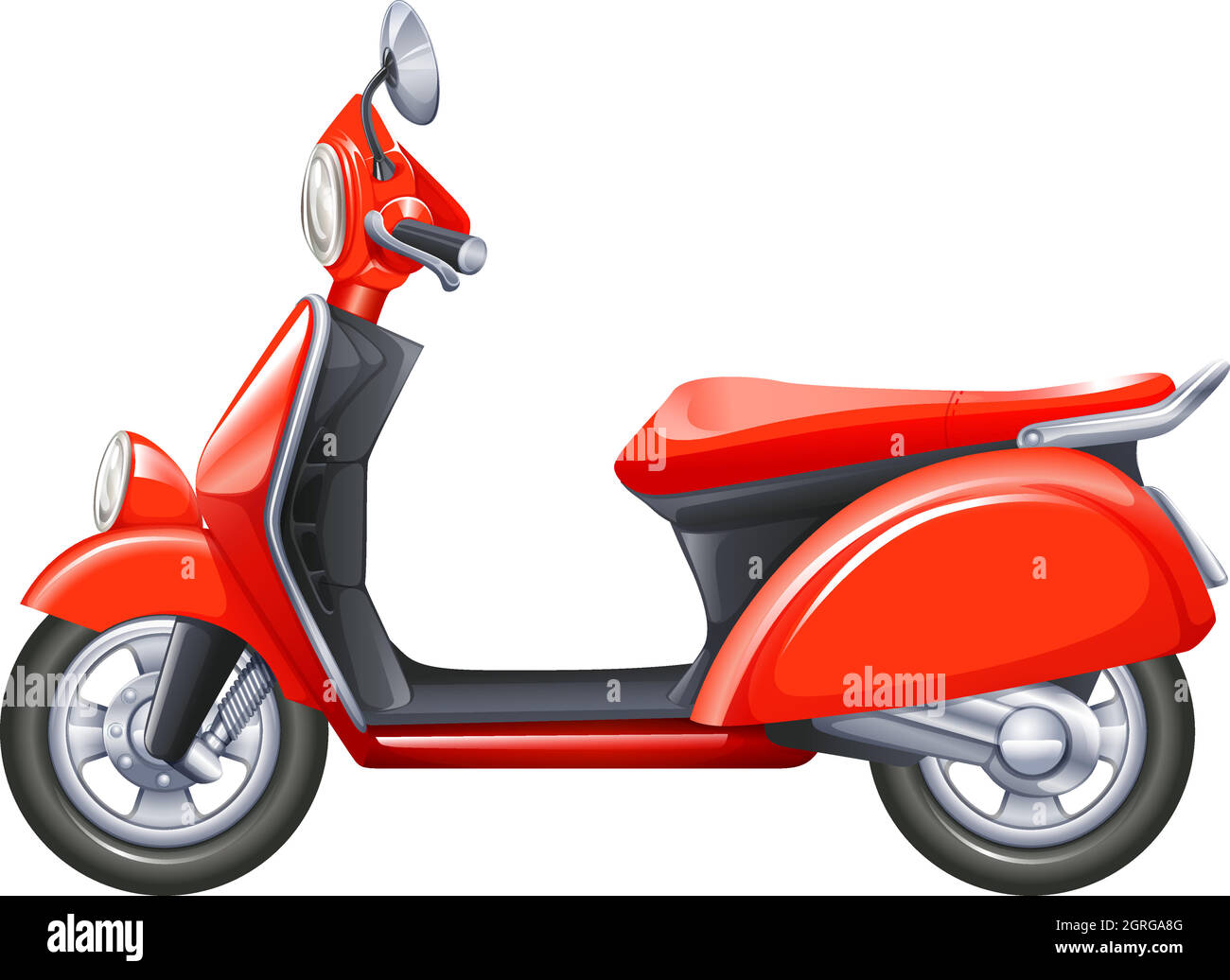 Red and white scooter hi-res stock photography and images - Alamy