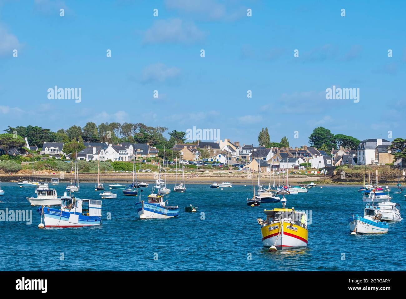 France, Morbihan, Gulf of Morbihan, Rhuys peninsula, Arzon, Port-Navalo ...