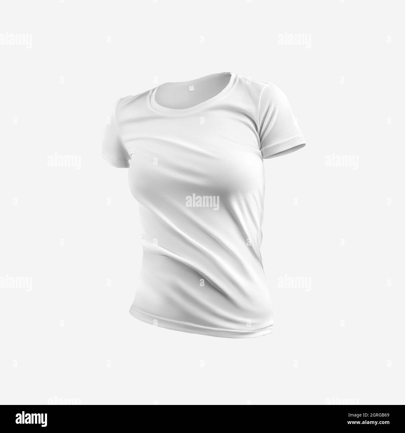Blank women's t-shirt mockup, 3D rendering, fashion white clothes for ...