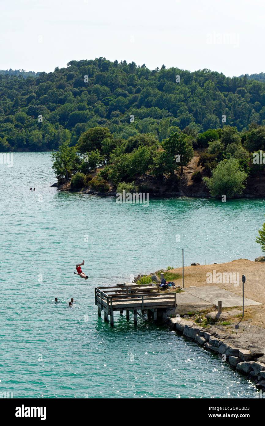 France, Var, Pays de Fayence, Saint Cassien lake Stock Photo - Alamy