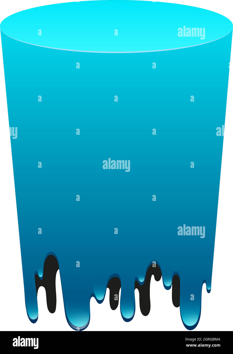 Blue tube melting down Stock Vector Image & Art - Alamy