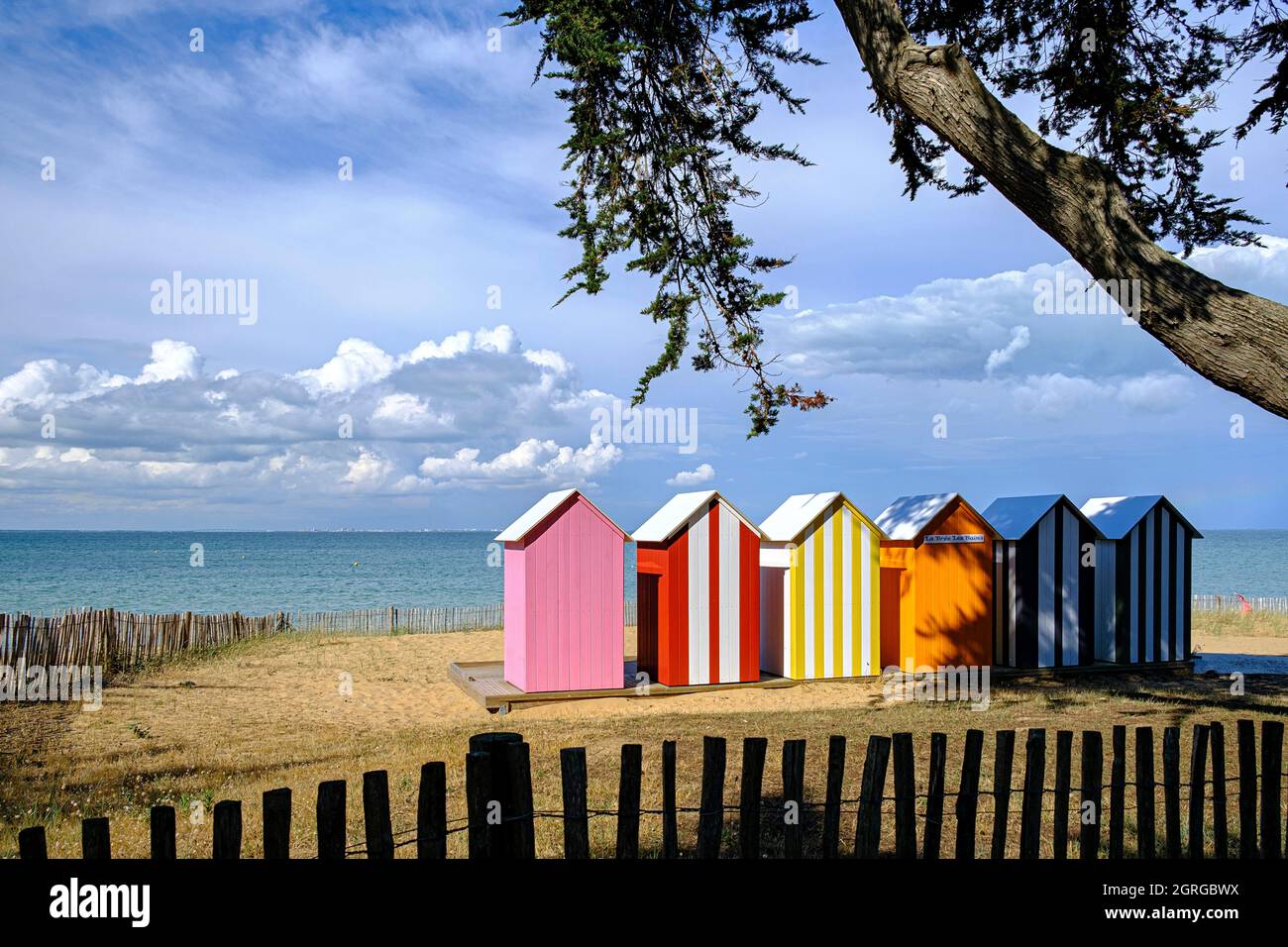 France, Charente-Maritime, island of Oleron, La Bree-les-Bains, beach ...