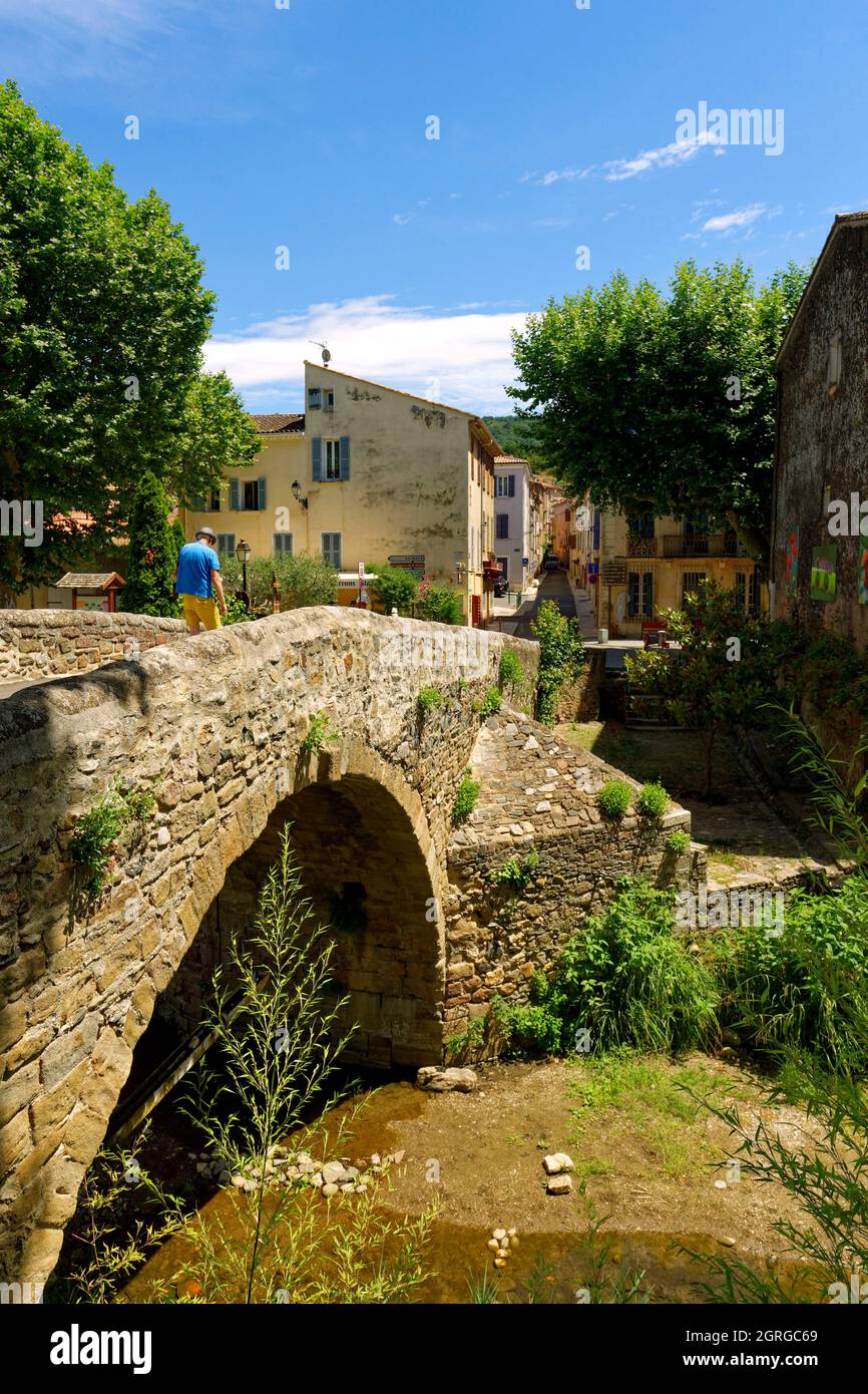France, Var, Massif des Maures, Collobrieres, river Real Collobrier ...