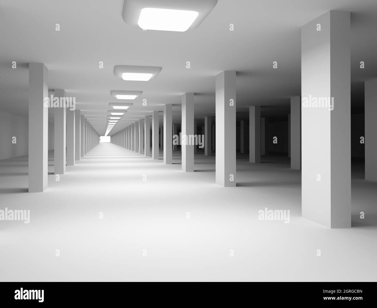 Architectural background. Underground garage. 3d rendered image Stock ...