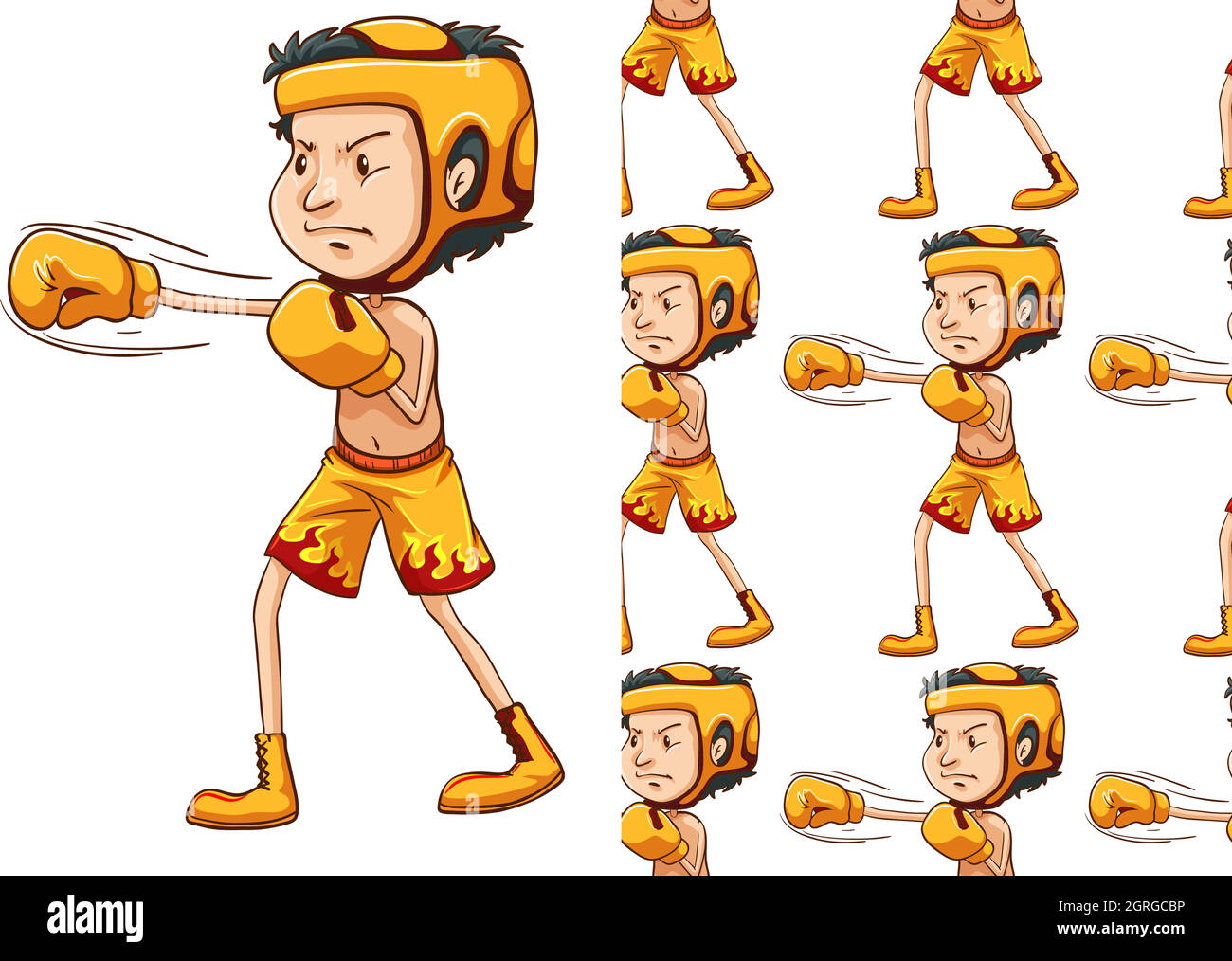 Child boxer Stock Vector Images - Alamy