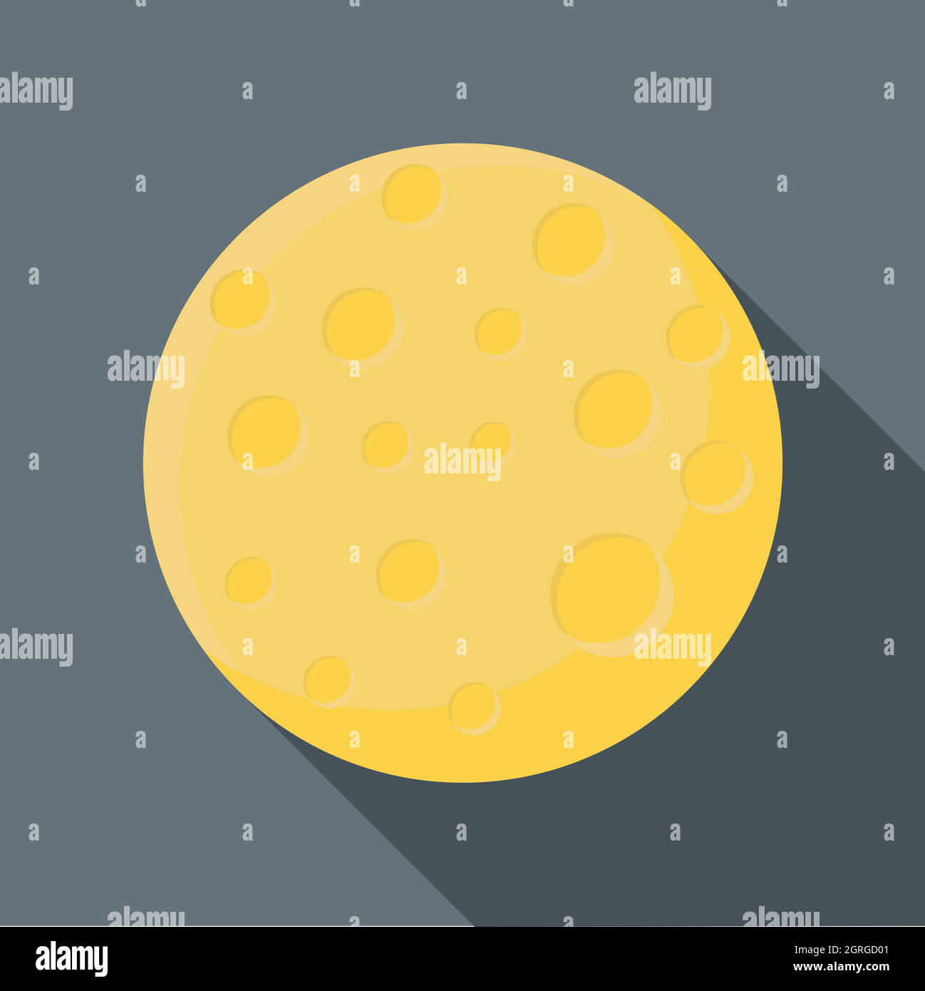 Moon icon, flat style Stock Vector Image & Art - Alamy