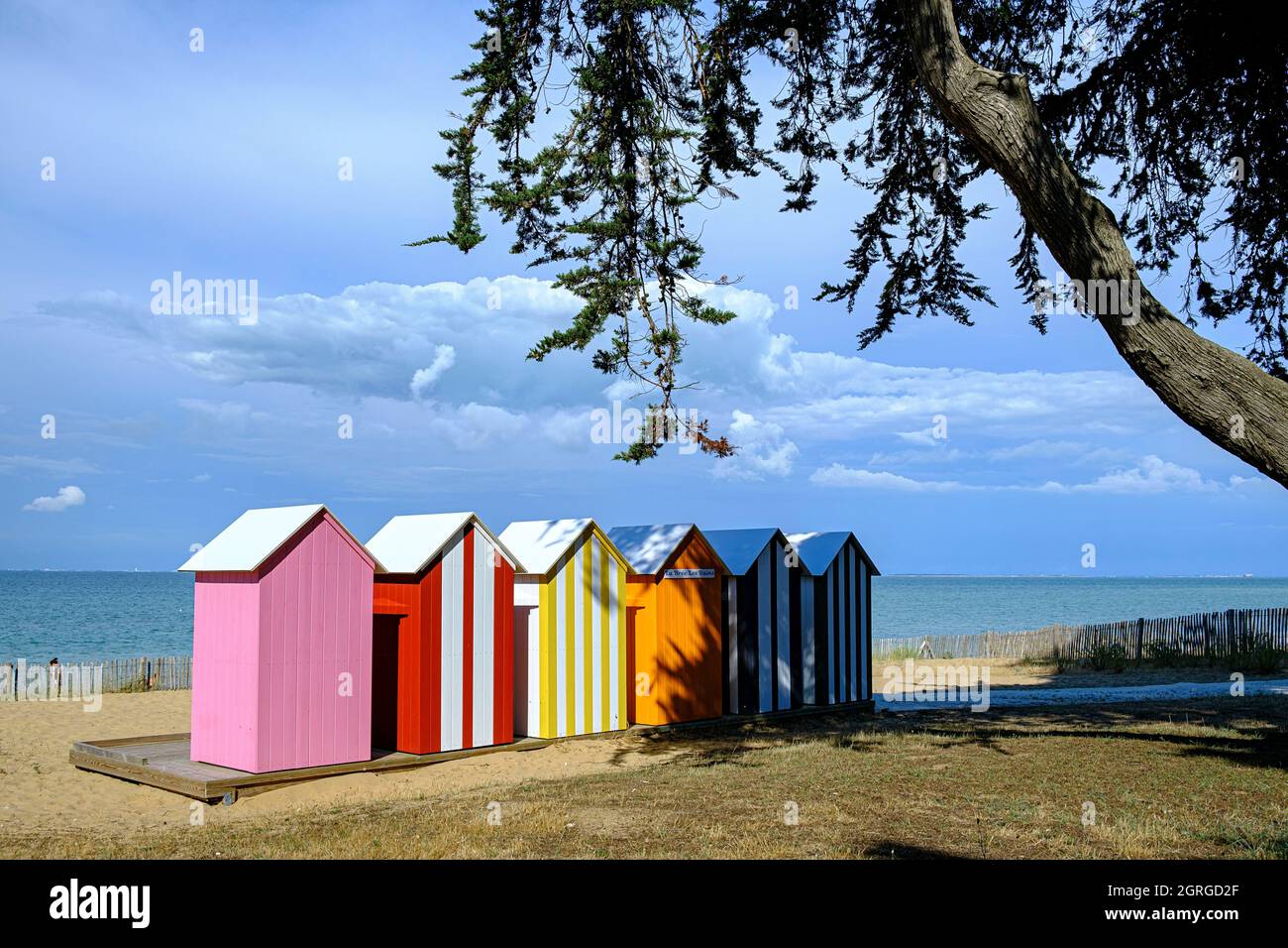 France, Charente-Maritime, island of Oleron, La Bree-les-Bains, beach ...