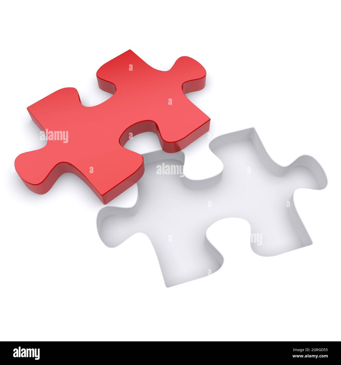 Red jigsaw puzzle hi-res stock photography and images - Alamy