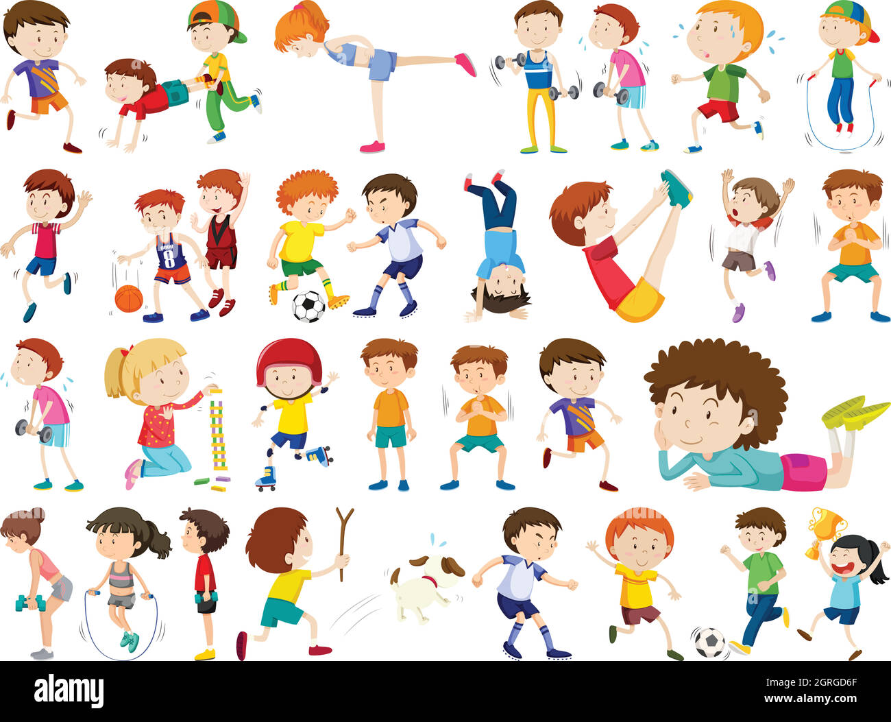 Set of healthy character Stock Vector Image & Art - Alamy