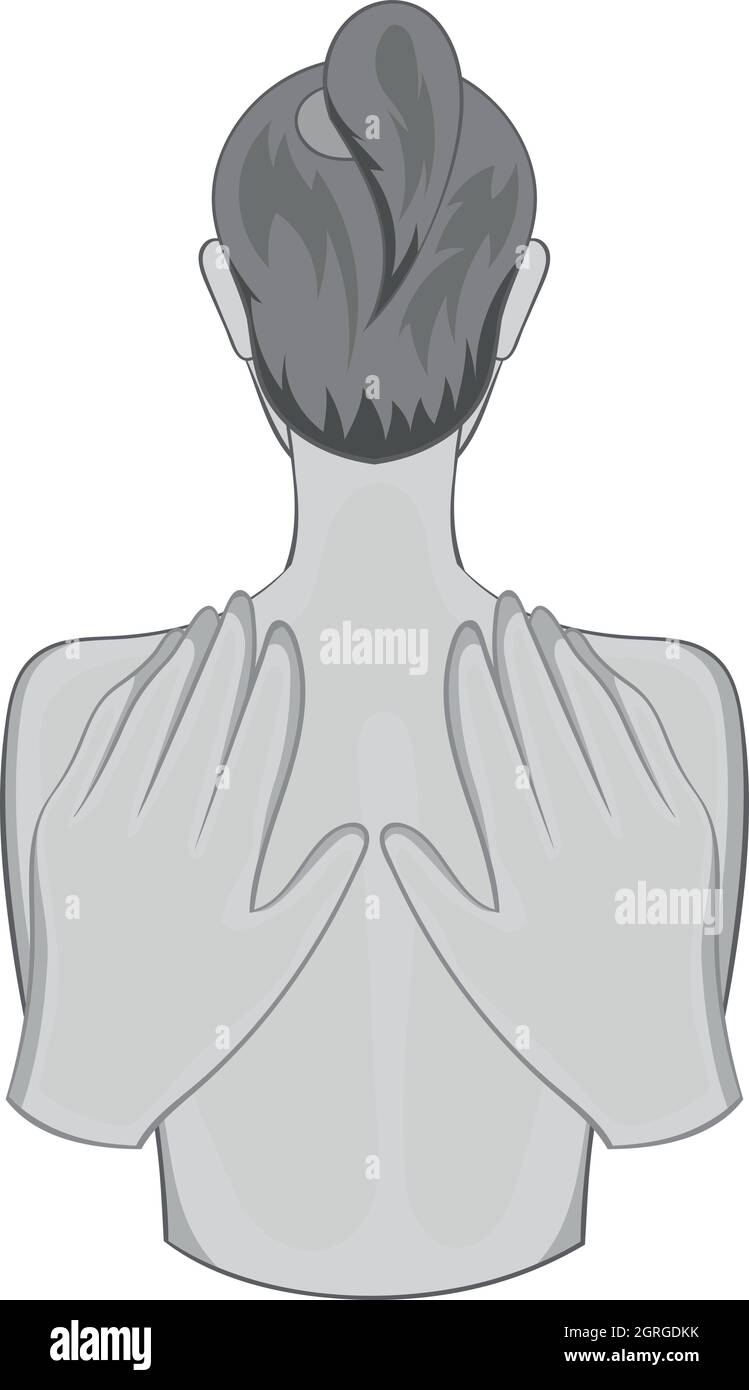 Back massage icon, black monochrome style Stock Vector Image & Art - Alamy