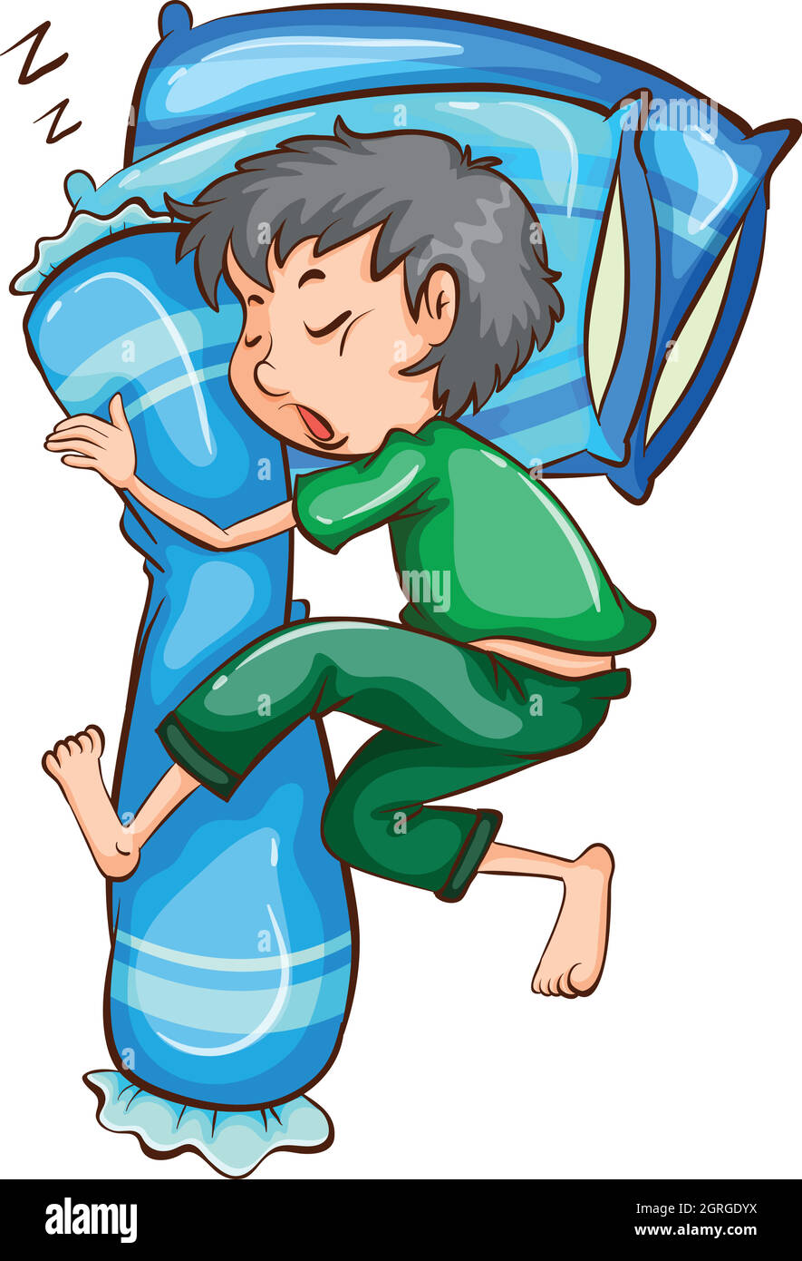 A simple sketch of a sleeping young man Stock Vector Image & Art - Alamy