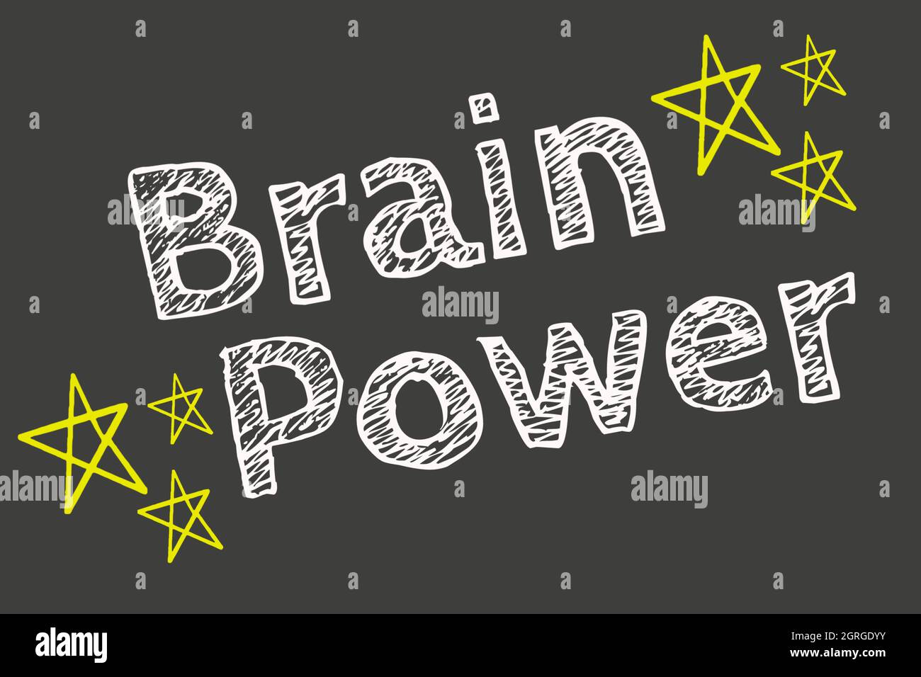 Brain power text written on blackish background Stock Photo - Alamy