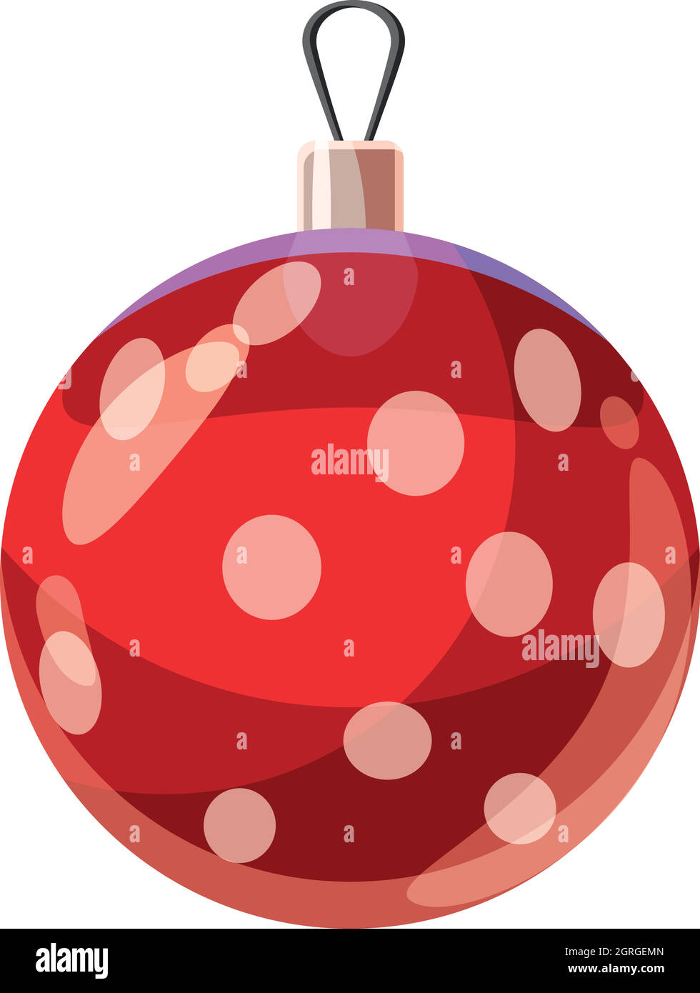 Christmas red ball icon, cartoon style Stock Vector Image & Art - Alamy