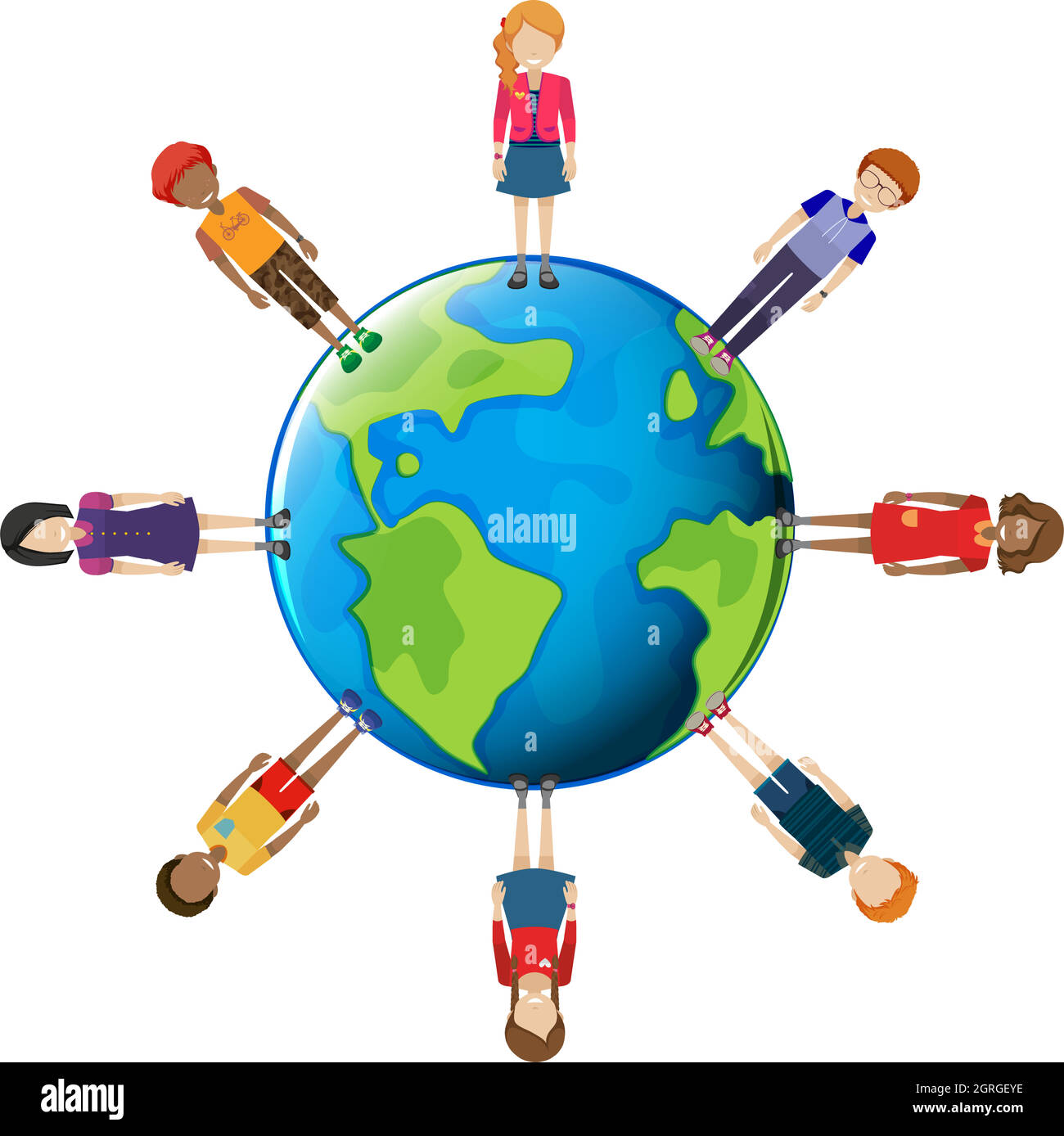 Terrestrial globe Stock Vector Images - Alamy