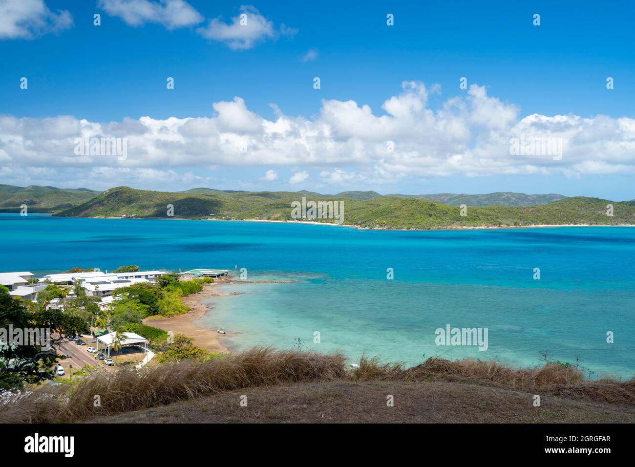 View of Thursday Island and surrounding islands from Green Hill Fort ...