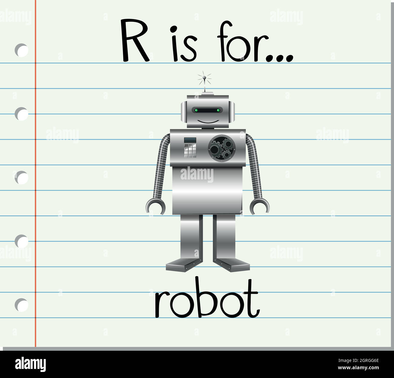 Flashcard letter R is for robot Stock Vector Image & Art - Alamy