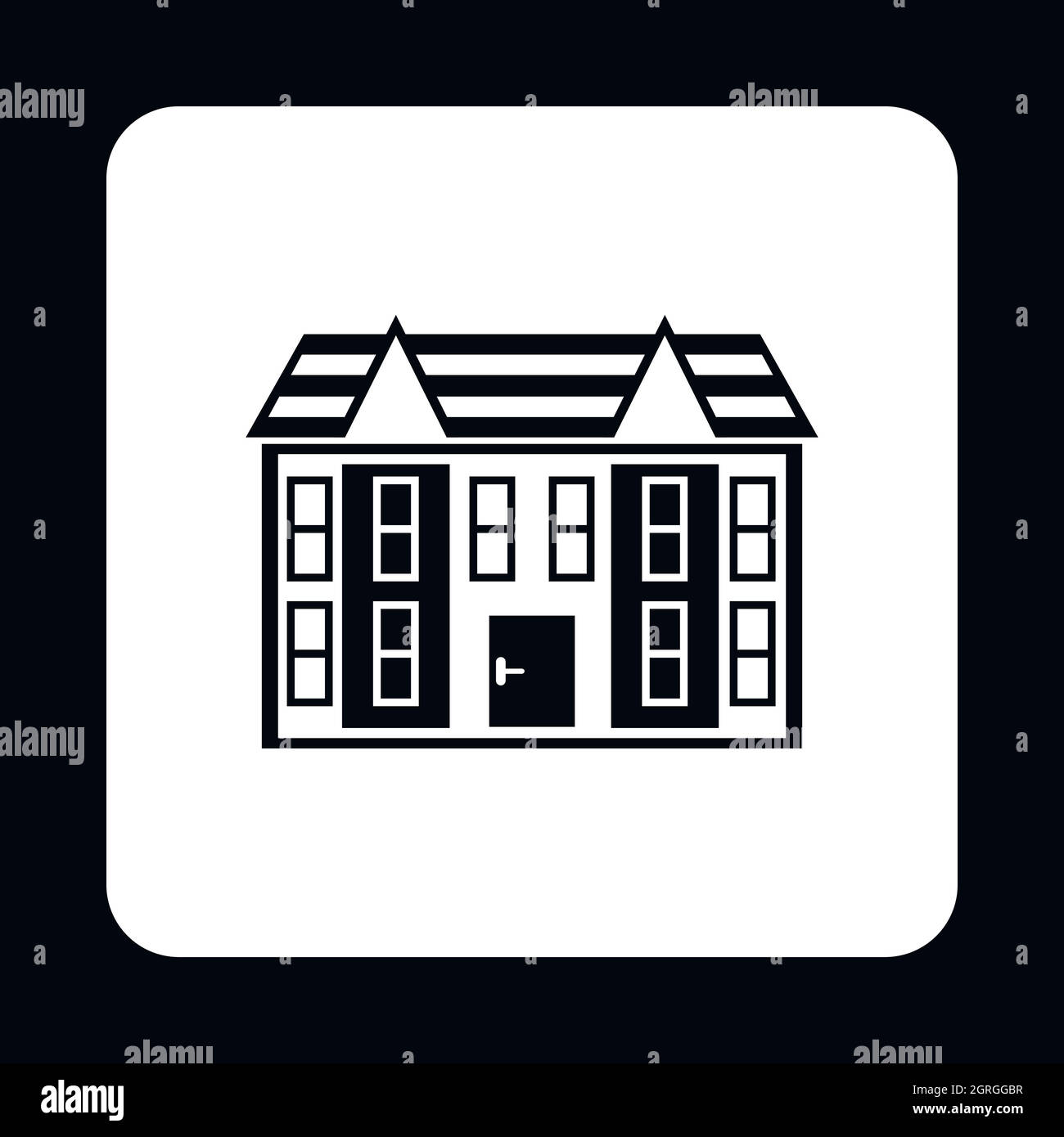 Large two storey house icon, simple style Stock Vector Image & Art - Alamy