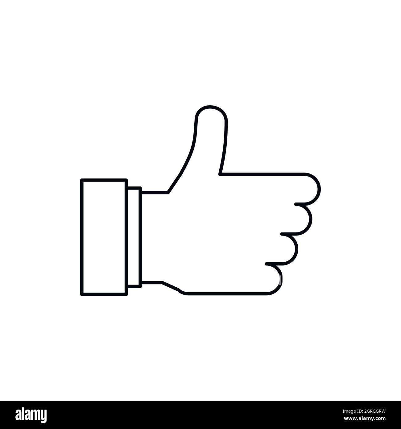 Line fist up hand Cut Out Stock Images & Pictures - Alamy