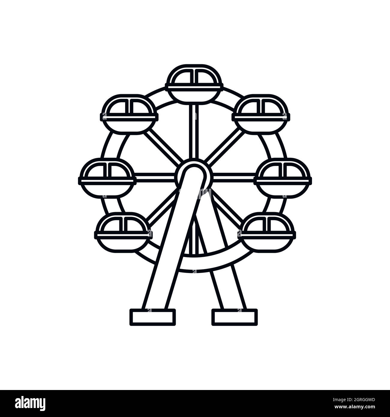 Ferris wheel icon outline Cut Out Stock Images & Pictures - Alamy