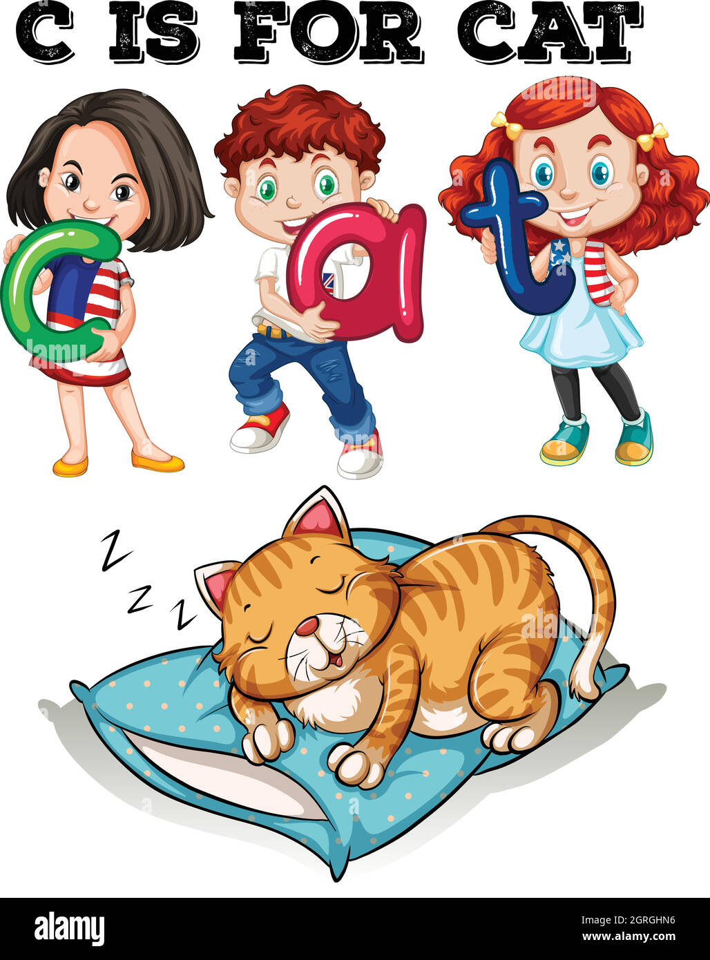 Letter C is for cat Stock Vector Image & Art - Alamy